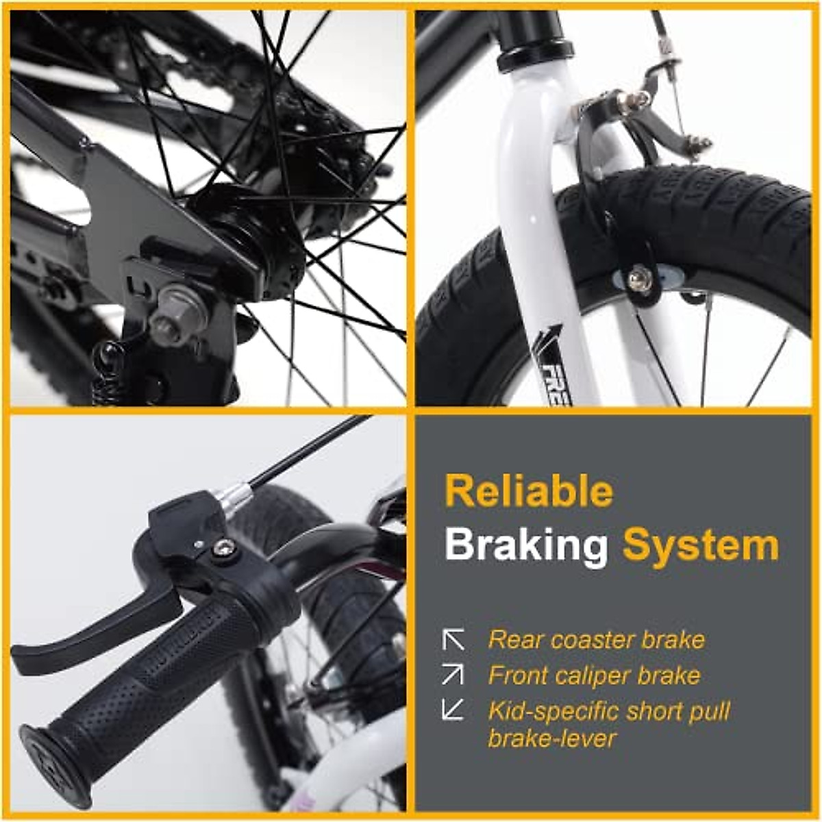 RoyalBaby Freestyle Kids Bike Boys Girls 18 Inch BMX Childrens Bicycle with Kickstand for Ages 5-8 years, Blue