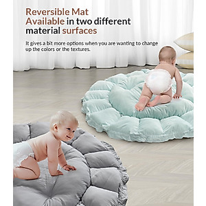 Baby Gyms & Playmats, 5 in 1 Thick & Plush Play Mat Activity Gym for Babies, 51” Baby Mat for Floor Tummy Time, Motor Skills & Sensory Development Mat With 5 Toys for Newborn Boy Girl 0 3 6 12 Months