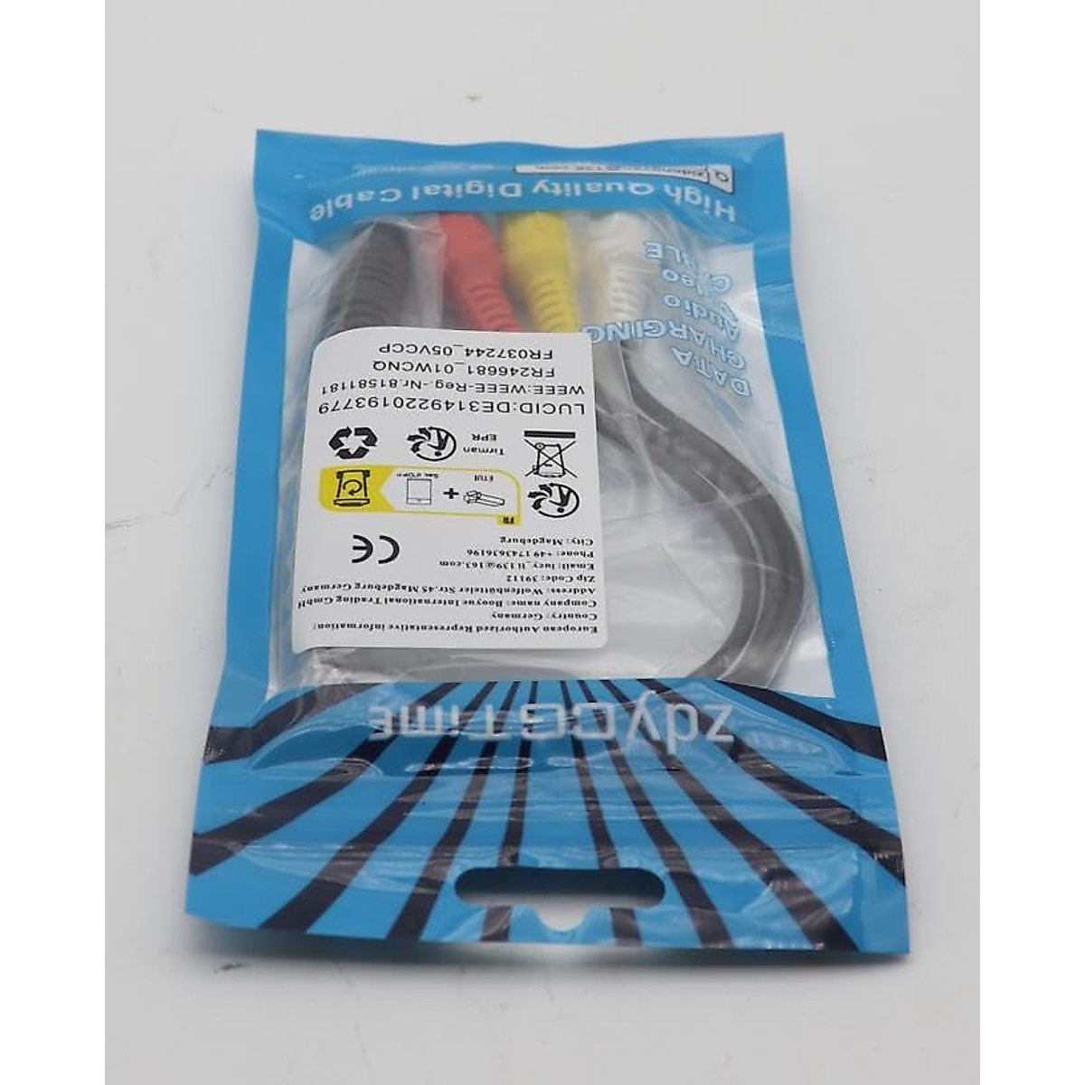 zdyCGTime Black 3.5mm Plug Male to 3 RCA Female Adaptor Audio Video Cable(25CM) (F/M))