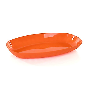 Mintra Home Unbreakable Bowls and Trays (Bold Collection) (Utility Tray 2pk, Dark Orange)