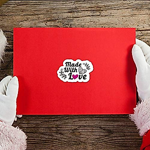 Rainbow & Handmade Small Shop & Business Stickers - Packaging Stickers (Made with Love)