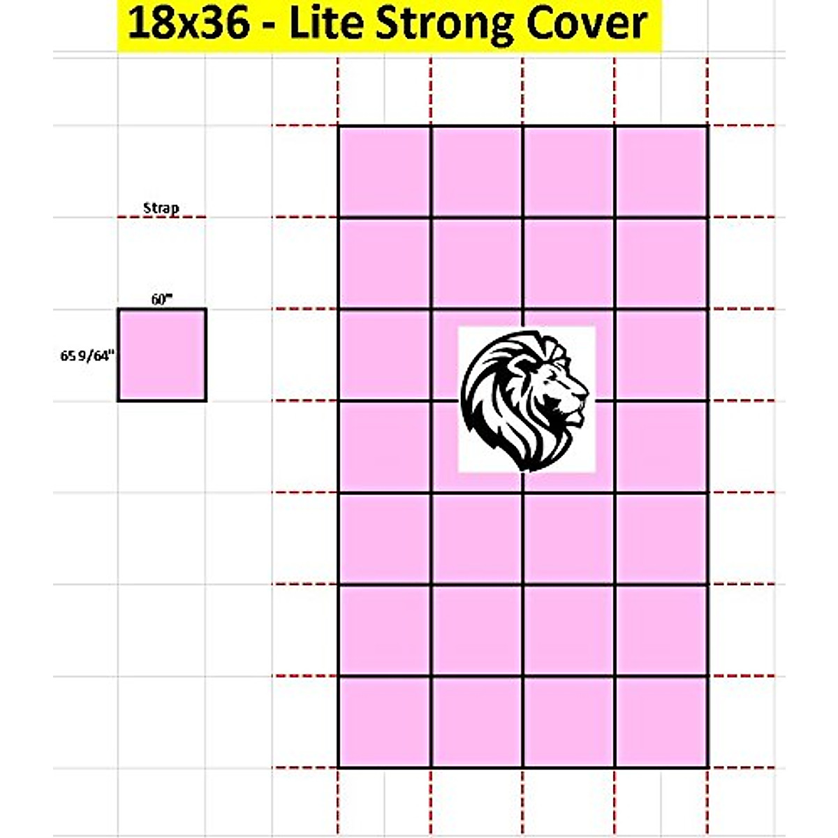 18'x36' Mesh - Rectangle Inground Safety Pool Cover - 18 ft x 36 ft In Ground Winter Cover (Blue)