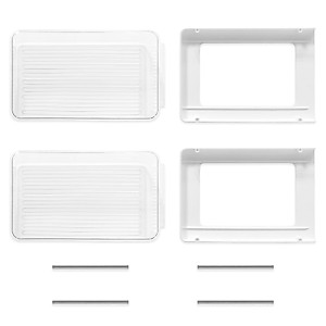 Ruishetop Stackable Under Sink Cabinet Organizer, Multi-Purpose 2 Tier Drawers Sliding Cabinet Basket Organizer Drawer with Handle for Home Kitchen Bathroom Office