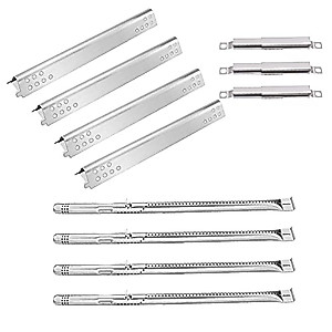 WALBZS Grill Replacement Parts for Charbroil Advantage Series 4 Burner 463344116 466344116 G4328M00W G3610003W1 Gas Grills Repair Kit Stainless Steel Burner Tube, Heat Plate,Adjustable Crossover Tube