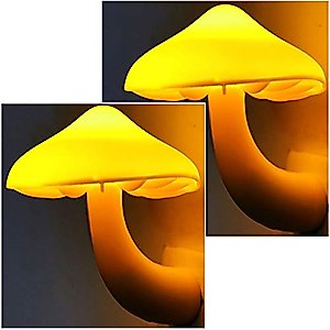 AUSAYE 2Pack Mushroom Night Light Plug in Lamp,Led Night Lights for Adults Kids Baby Children NightLight Wall Mushroom Decor Lamp for Bedroom Bathroom,Toilet,Stairs,Kitchen,Hallway