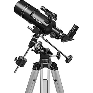 Orion Observer 80ST EQ Refractor Sun and Moon Kit with Solar (Sun) Filter and Moon Filter