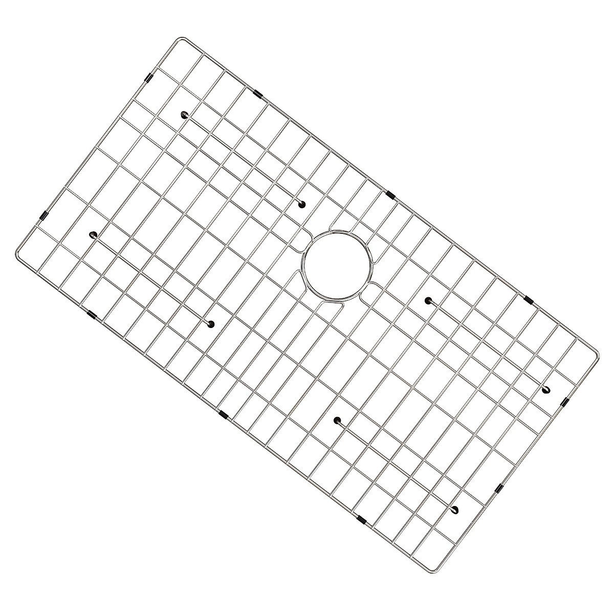 Stainless Steel Sink Grid and Protectors for Bottom of Kitchen Sink，26" x 14" Inches with Rear Drain