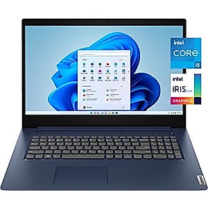 Lenovo 2022 Newest IdeaPad 3i Laptop, 17.3" HD+ Display, 11th Gen Intel Core i5-1135G7, Intel Iris Xe Graphics, 36GB RAM, 1TB PCIe SSD, WiFi, Webcam, Fingerprint Reader, Windows 11 Home, Blue
