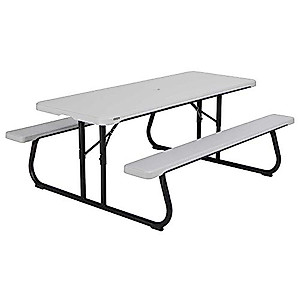 Lifetime 260265 6-Foot Classic Folding Picnic Table, Gray