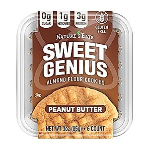 Almond Flour Cookies Peanut Butter, 6 Count (Pack of 1)