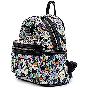 Loungefly Disney Villains Mini-Backpack Handbag Maleficent Cruella Ursula Print