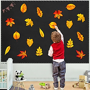 Lucleag 45 PCS Fall Maple Leaves Cutouts for Bulletin Board Decoration, Autumn Leaves Cutouts Fall Leaf Cut Outs for Thanksgiving Fall Autumn Party School Classroom Bulletin Board Decorations