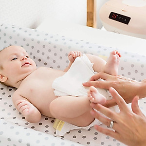 Avec Maman La Caresse Baby Wipe Warmer - Baby Essentials for Girls - Wet Wipe Dispenser - Adjustable Heat Settings Digital Display - Pink - Calentador de Wipes para Bebes - Ideal for Baby Shower