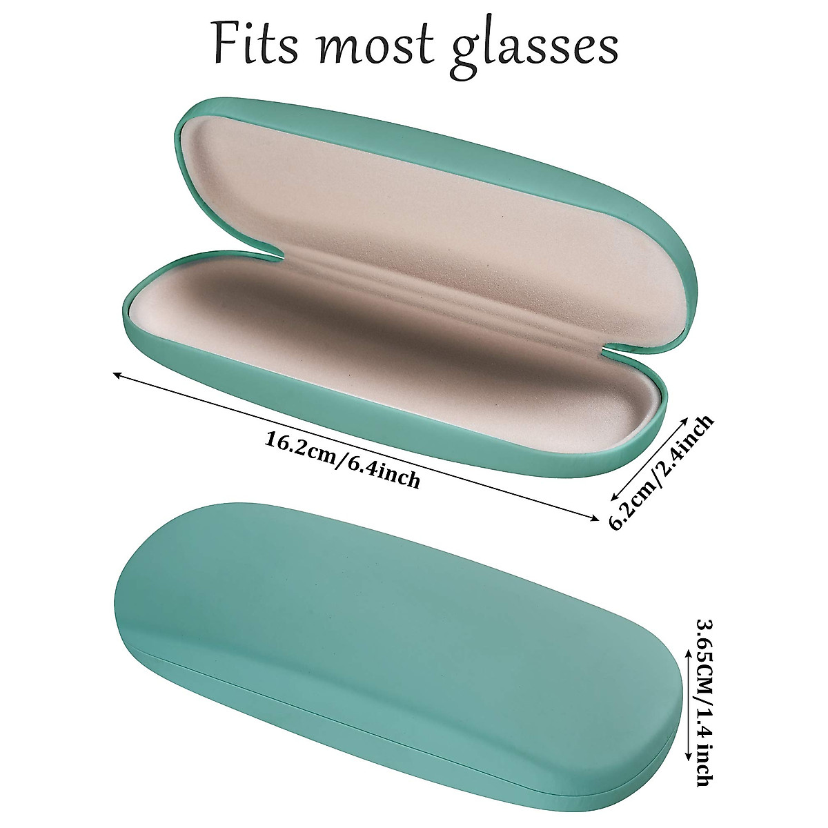 Frienda 3 Pieces Hard Shell Glasses Eyeglasses Sunglasses Case with Eyeglass Cloth (Light Blue, White, Orange)