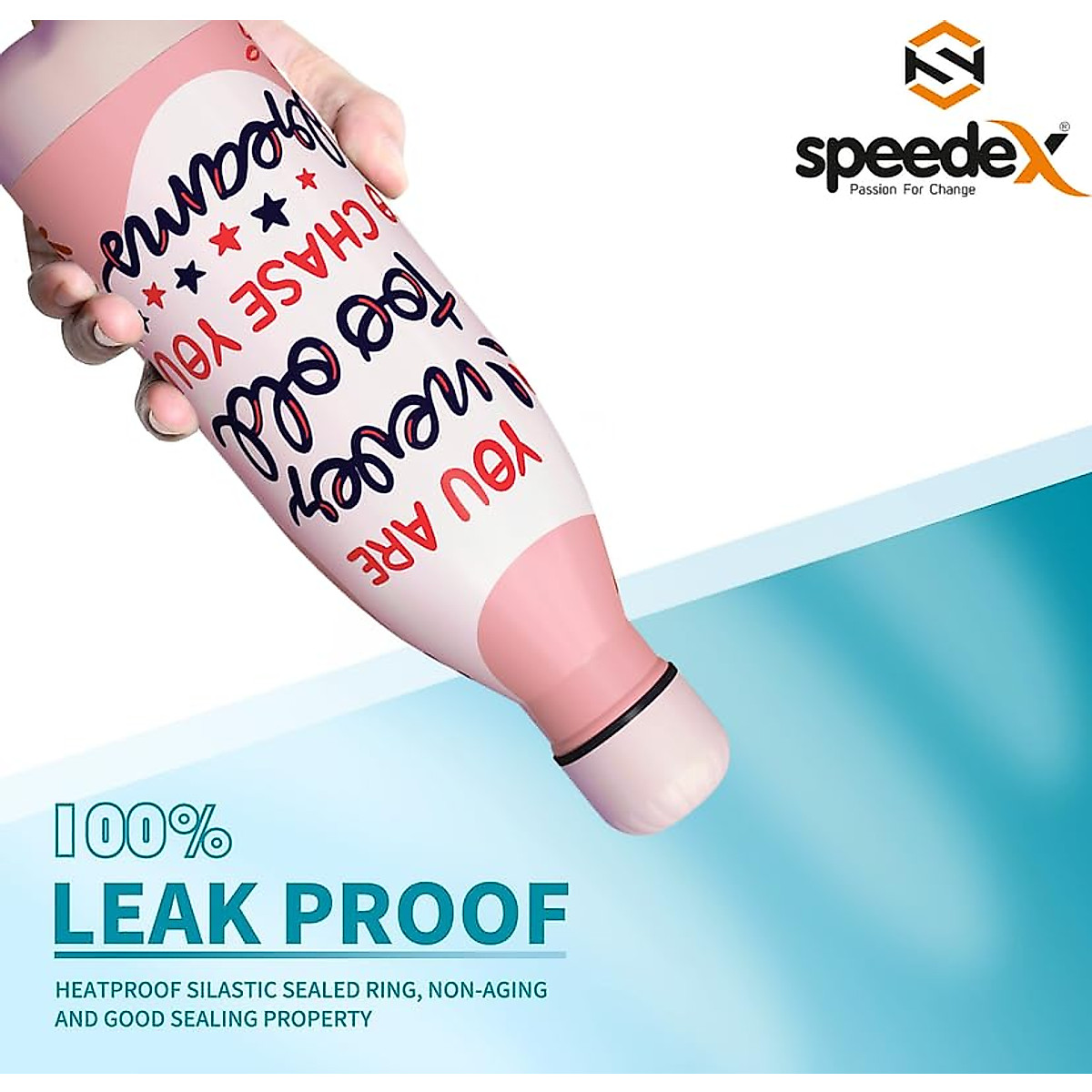 Speedex Vacuum Insulate Hot & Cold Water Bottle School/Gym/Home/Office/Boys/Girls/Kids with Leakproof Sipper CapAnd BPA Free(Pink 500ML)