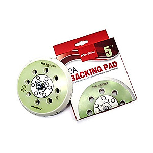 Maxshine 5” Hook and Loop Dual Action Backing Plate Pro Series – for Dual Action Polishers with 5/16” Diameter Thread, Up to 12000 OPM DA