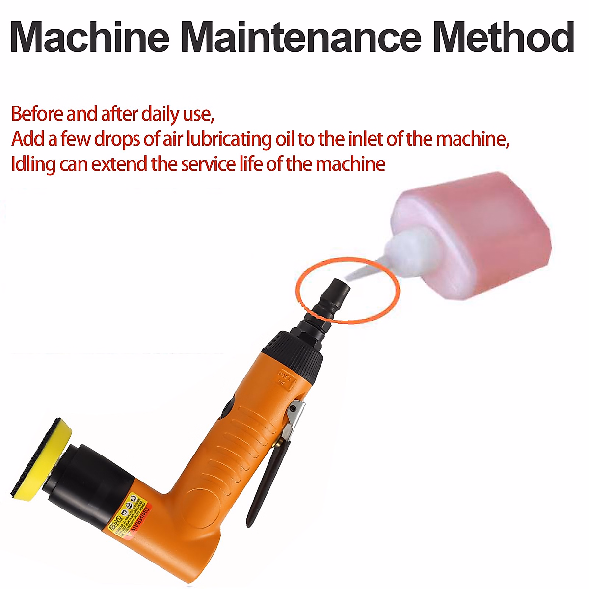 Upgrade Mini Air Angle Sander with 1'' 2'' 3'' Pads Random Orbital Air Sander 22000RPM, Mini Pneumatic Polisher for Auto Body Work Headlight Polishing Paint Cleaning with 30pcs Roll Lock Discs