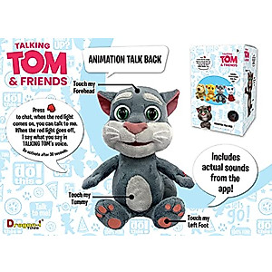 Relsy Talking Tom & Friends, My Talking Tom 12 Inch Plush Toy with Interactive Features, Talkback Talking Friends Stuffed Cuddly Plush Toy 12"