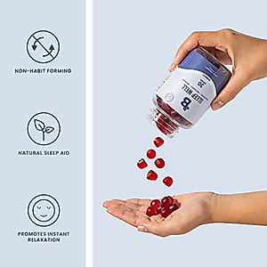 Bloom Nutrition Sleep Well | Soothing BlackBerry Melatonin Gummies for Better Rest | Fall Asleep Fast and Wake Up Refreshed | 60 Gummy Chewables