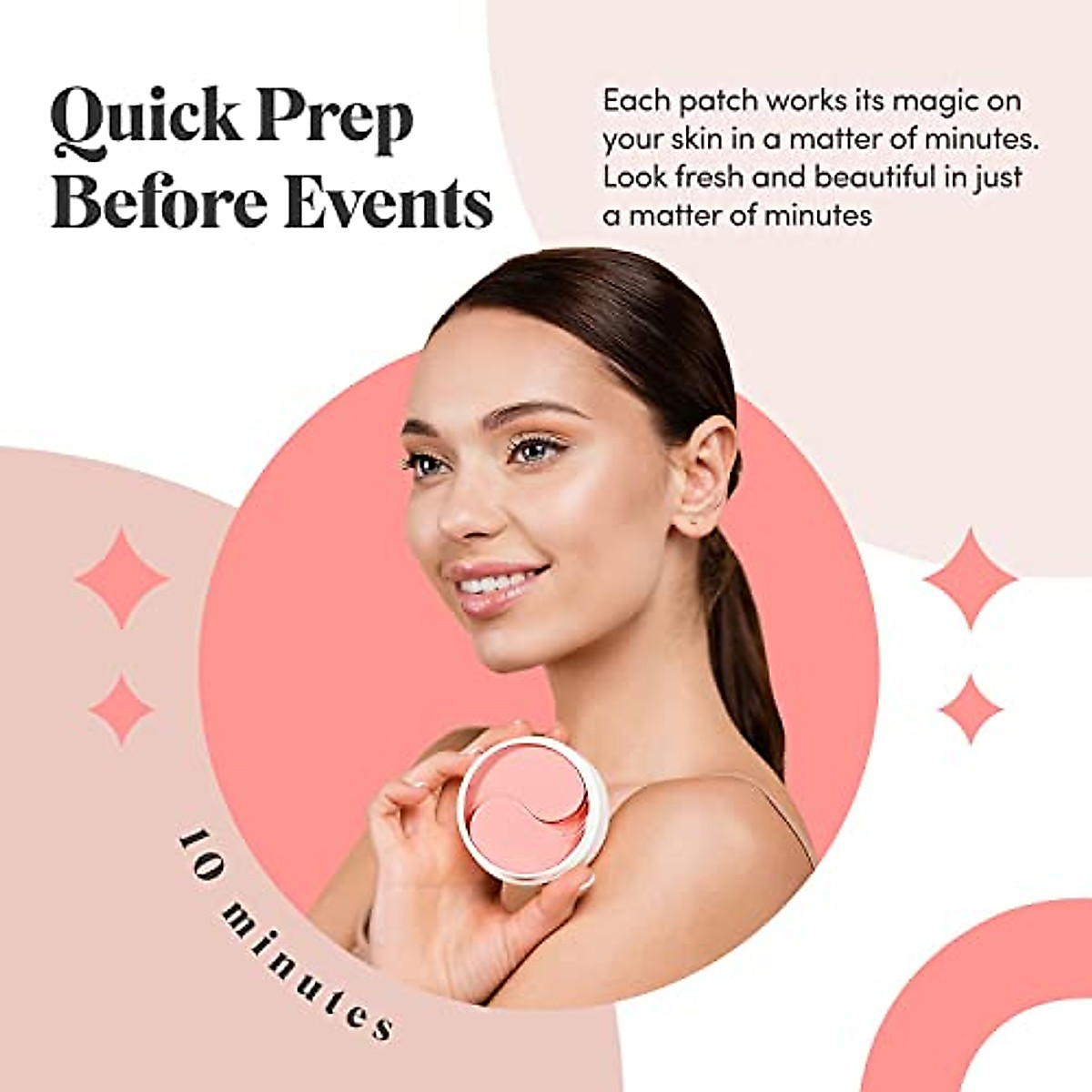 Rose Golden Under Eye Collagen Gel Mask - Bright Eyes Anti Aging Treatment For Dark Circles, Puffy Eyes, Bags, Fine Lines - 30 Pairs (60 Total Rose Gold Patches)