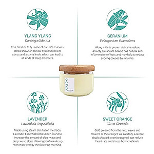 Echor Scented Soy Aromatherapy Candle, Made with Natural Vegan Wax, Lavender, Ylang Ylang Geranium and Orange Scented Calming Relaxing Candle, Sixty Hour Burn Time