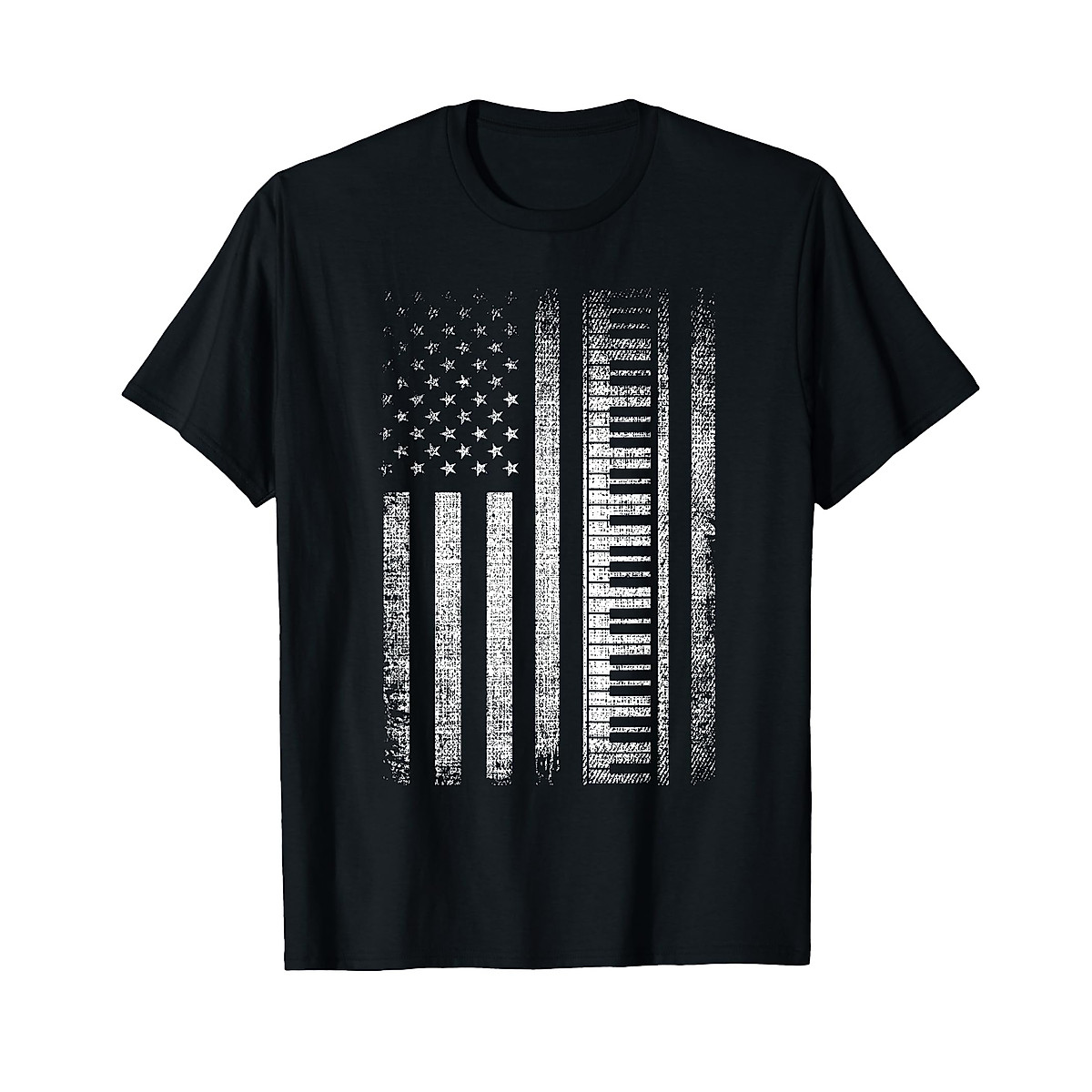 Patriotic Keyboard Player Keyboardist Keyboarder USA Flag T-Shirt