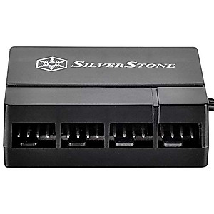 SilverStone Technology Silverstone 8-Port PWM Fan Hub/Splitter for 4-Pin & 3-Pin Fans* in Black SST-CPF04-USA (Newest Version)