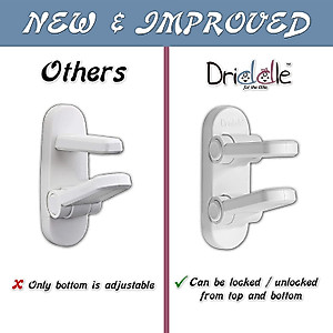 Door Lever Baby Safety Lock - Baby Proofing - Prevent Little Kids from Opening Doors with A Child Proof Door Handle Lock - 3M Adhesive - Driddle