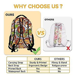 Homexzdiy Lion Backpack for Kids Girls Boys, 16" Yellow Backpacks for School, Cute Lightweight Bookbag for Children Teens