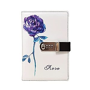 Notebooks Lock Diary with Digital Password for Girls, A5 Notebook for Women, for Writing 8.6X5.9 Inch 130 Sheets and 260 Pages Journal Diary (Color : Rose)
