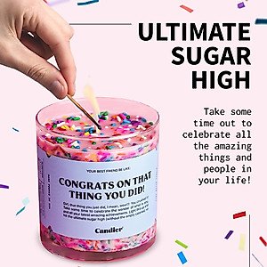 Candier - Congrats on That Thing You Did Candle, Scented Phthalate-Free Soy Candles with 60+ Hours Burn Time, Candles for Women & Men