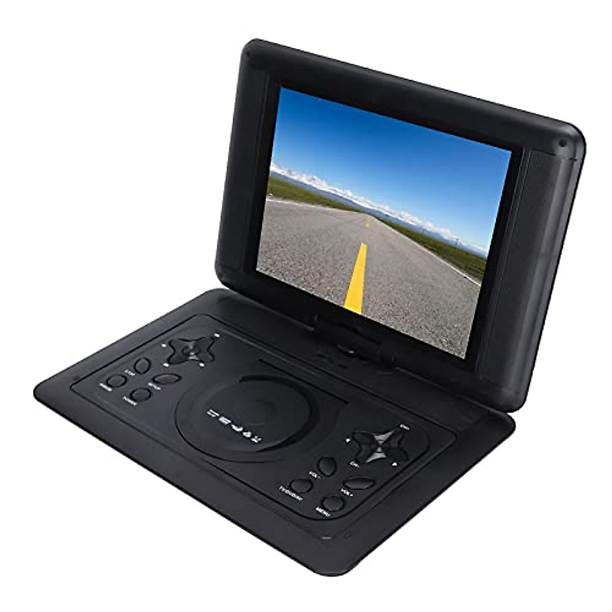 BTER Portable DVD Player, 12.0 Inch HD Swivel Screen DVD Player Support USB, FM Radio, Headphone Output and Remote Control Mobile DVD Player with 1500Mah Battery for Kids Home Car, Sync to Tv(US)
