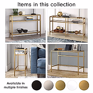 Henn&Hart 55" Wide Rectangular Console Table in Brass, Entryway Table, Accent Table for Living Room, Hallway
