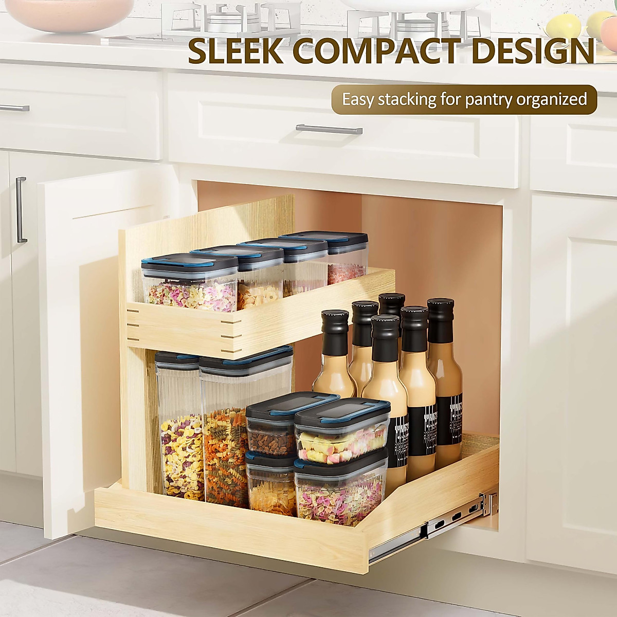 LINKLIFE 4 PACK Dog Treat Container 1.5 Qt x 4, Airtight Food Storage Container, Clear Food Grade Canisters with Lids, Dog Treat Jar Food Canister Set for Dog Food, Snack, Cookie