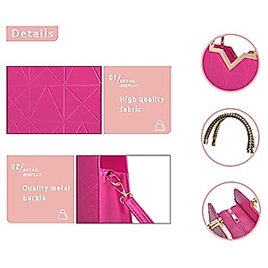 JHVYF Hot Pink Purse Womens Handbag Top Handle Shoulder Bag Tote Satchel Purse Work Bag V067