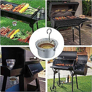 HAO HELPER Grill Grease Tray with Clip for Char-Broil/Kenmore Outdoor Grills and Other Similar Grills,Grease Catcher,Grease Tray for Gas Grill,Grease Bucket with Disposable Foil Liners (10 Pack)