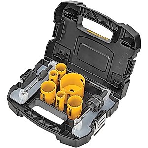 DEWALT Bi-Metal Hole Saw Kit for Wood, Metal and Plastic (D180001)