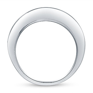 Size - 6.5 - Solid 14k White Gold 4mm Princess Cut Invisible Anniversary Ring Wedding Band CZ Cubic Zirconia 1.50cttw.