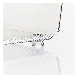 InterDesign Linus Twin Kitchen Drawer Organizer for Silverware, Spatulas, Gadgets - 8" x 8" x 3", Clear