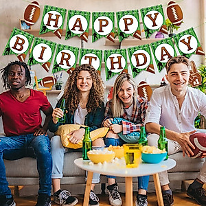 Football Party Decorations Football Happy Birthday Banner Party Supplies String Flags Football Bowl Game Sport Themed Bunting Sign Party Decor Favors