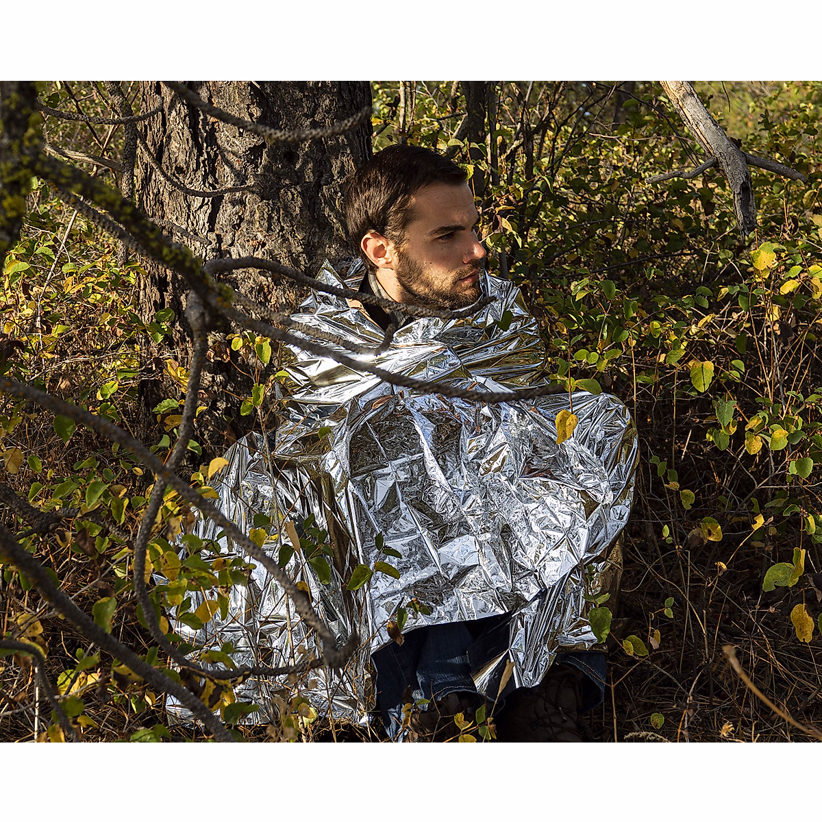 MEKKAPRO Emergency Mylar Thermal Blankets (4-Pack), Pocket Sized for Emergencies, Camping, Outdoors, Hiking, Survival, First Aid (Thermal Silver)