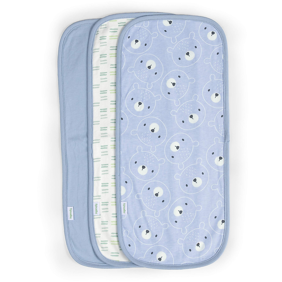 Ingenuity Easy Eater 3-Pack Soft Absorbent 100% Cotton Terry Baby Burp Cloth 19" x 8" - Kodi