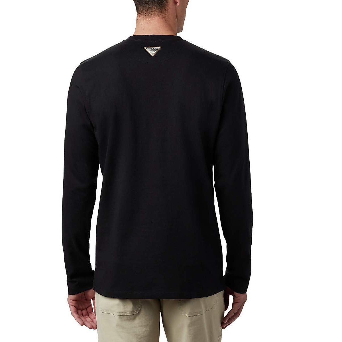 Columbia Men's Roughtail Work Long Sleeve Pocket Tee, Black, Large