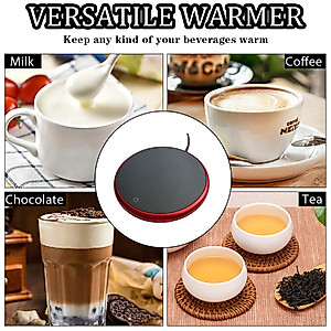 Coffee Mug Warmer, Electric Beverage Warmer, 3 Adjustable Mode Up to 55℃, Waterproof LED Backlit Display, Auto Shut Off, Water Coco Soup Milk