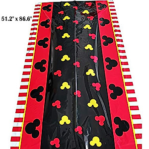 Mickey Themed 2nd Birthday Party Supplies Mickey Themed Party Decorations,Including 20 Paper Plates With Logo 2,10 Napkin,1 Table Cloth Serves 10 Guest For Baby Boys Girls Mouse Birthday Deocorations