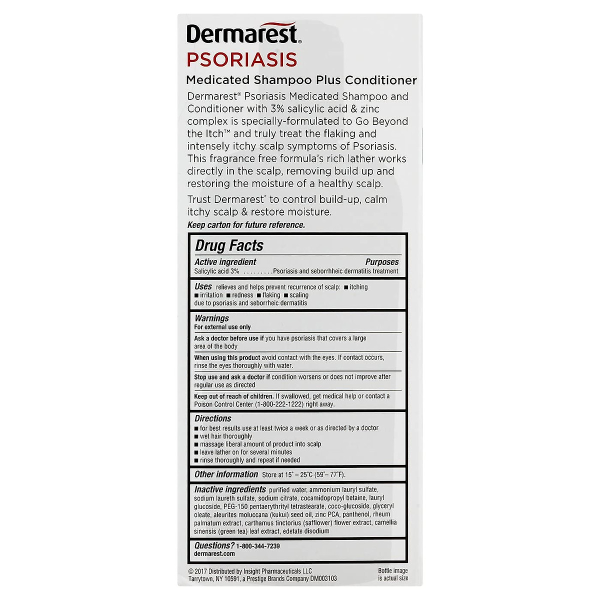 Dermarest Psoriasis Shampoo and Conditioner, 8 Ounces