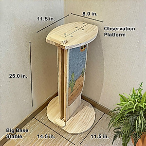 FuneeTop 2 in 1 Corner Cat Scratcher, Foldable Cat Scratching Board for Indoor Cats, 25 Inch Cat Scratching Post, Protecting Furniture Wall Corner Cat Scratcher