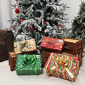 ADARRO 24PCS Christmas Pull Bows for Gift Wrapping with Ribbon for Presents, Florist, Bouquet, Basket Wrap Decoration, Christmas Bows Small（1.18”Wide）12PCS, Large（1.97”Wide）12PCS