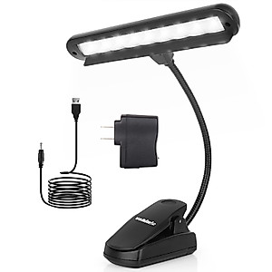 Vshinic Music Stand Light,Clip On Piano Lights 9 LED Orchestra Light Book Lamp Musician Lamp,Fully Adjustable No Flicker for Piano, Orchestra,Book Reading, Mixing Table, DJ, Craft Work