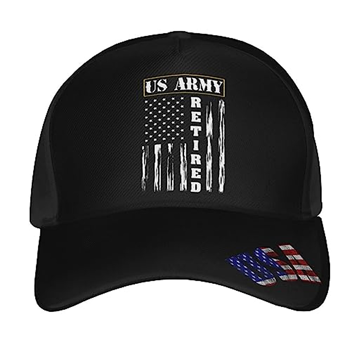 Tavos Army Retired American Flag Trucker Hat for Men - Baseball Snapback Cap Outdoors American Flag